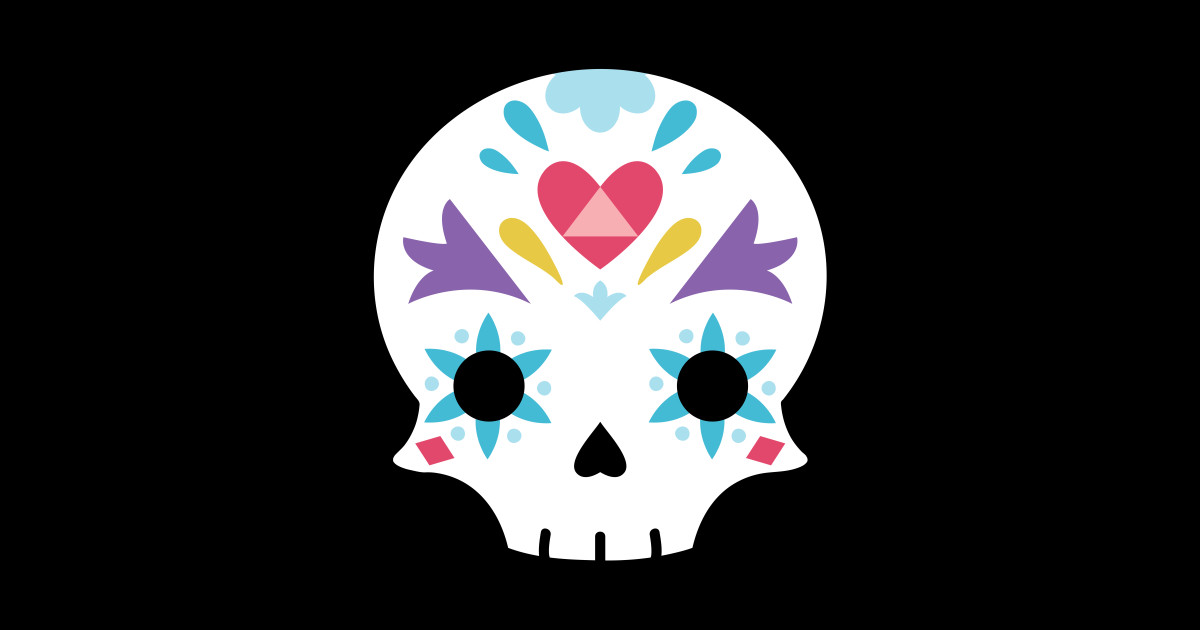Sugar skull heart - Sugar Skull - Sticker | TeePublic
