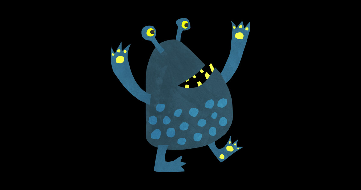 Blue Spotted Monsters - Monster - Sticker | TeePublic