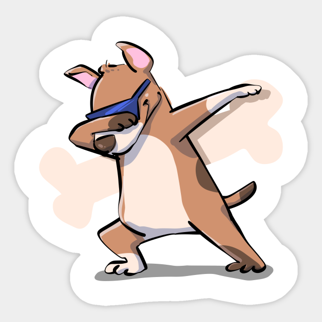 Funny Dabbing Dancing Dog Pet - Dabbing Dog - Sticker | TeePublic