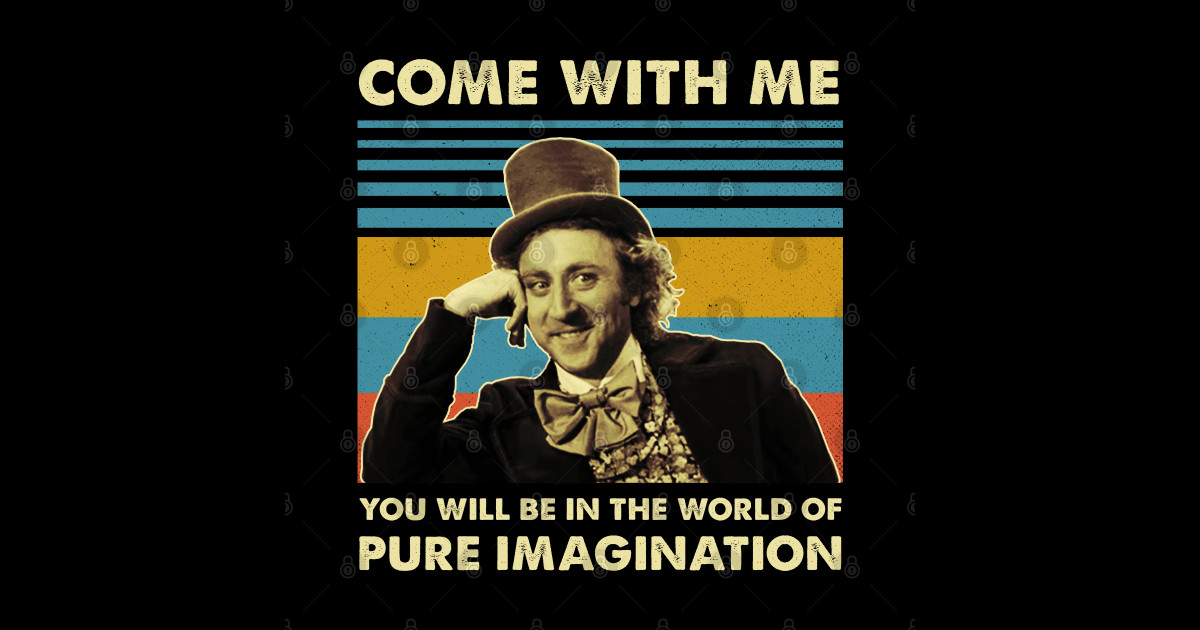 Willy Wonka's Pure Imagination - Willy Wonka - Sticker | TeePublic