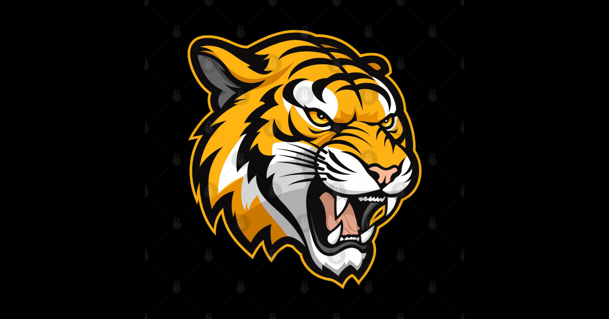 Tiger Mascot - Tiger Head - Sticker | TeePublic