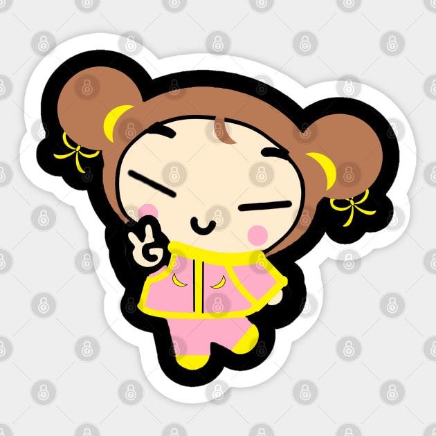 chun-li/pucca pink - Street Fighter Alpha - Sticker | TeePublic