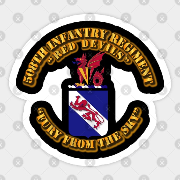 COA - 508th Infantry Regiment - 508th Infantry Regiment - Sticker ...