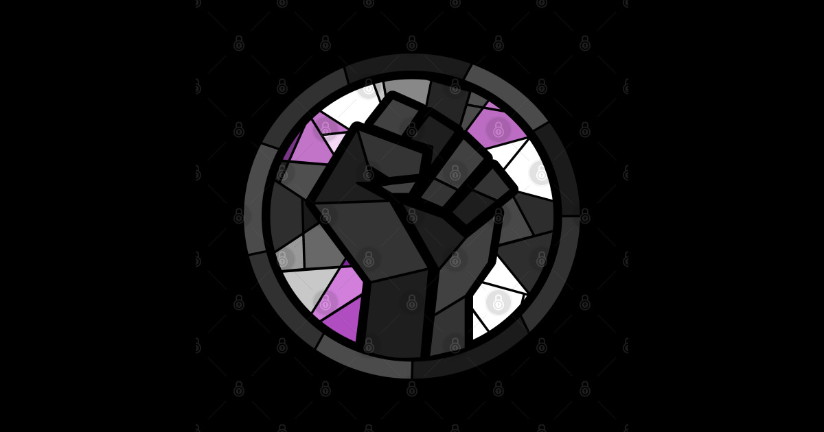 BLM Stained Glass Fist (Ace) - Blm - Sticker | TeePublic