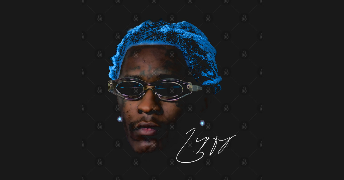 Young Thug Head Blue - Young Thug - T-Shirt | TeePublic