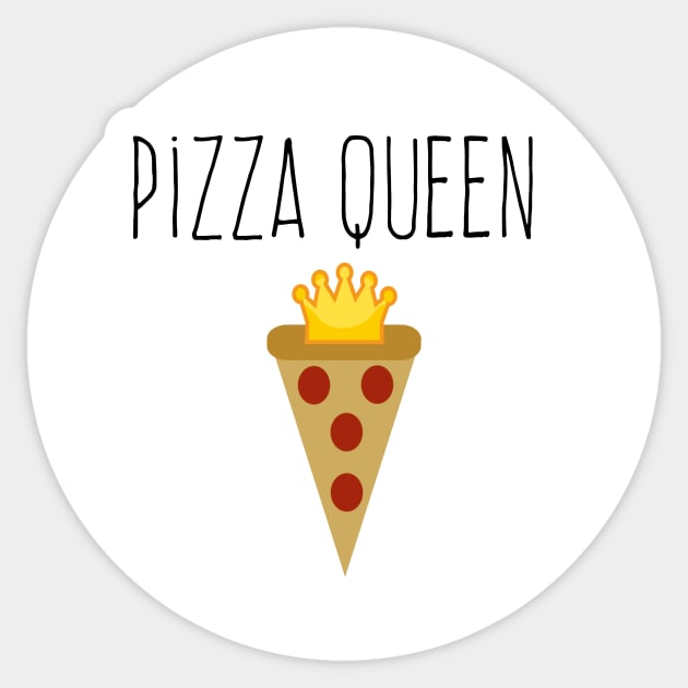pizza queen - Happy - Sticker | TeePublic