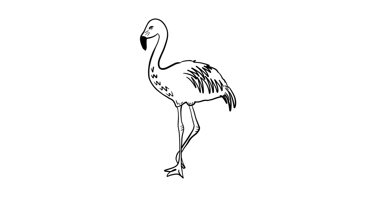 Stick figure flamingo - Stick Figure Flamingo - T-Shirt | TeePublic