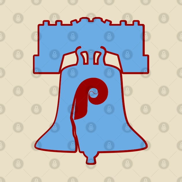 Powder Blue Retro Baseball Phillies Liberty Bell - Philadelphia ...