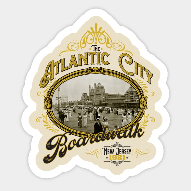 Atlantic City Boardwalk - Boardwalk Empire - Sticker | TeePublic