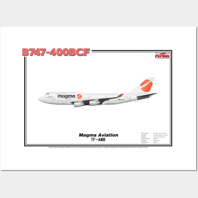 Boeing B747-400BCF - Magma Aviation (Art Print) - B744f - Posters and ...