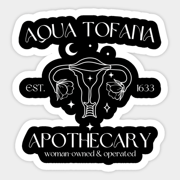 Aqua Tofana Apothecary - Vintage Aqua - Sticker | TeePublic