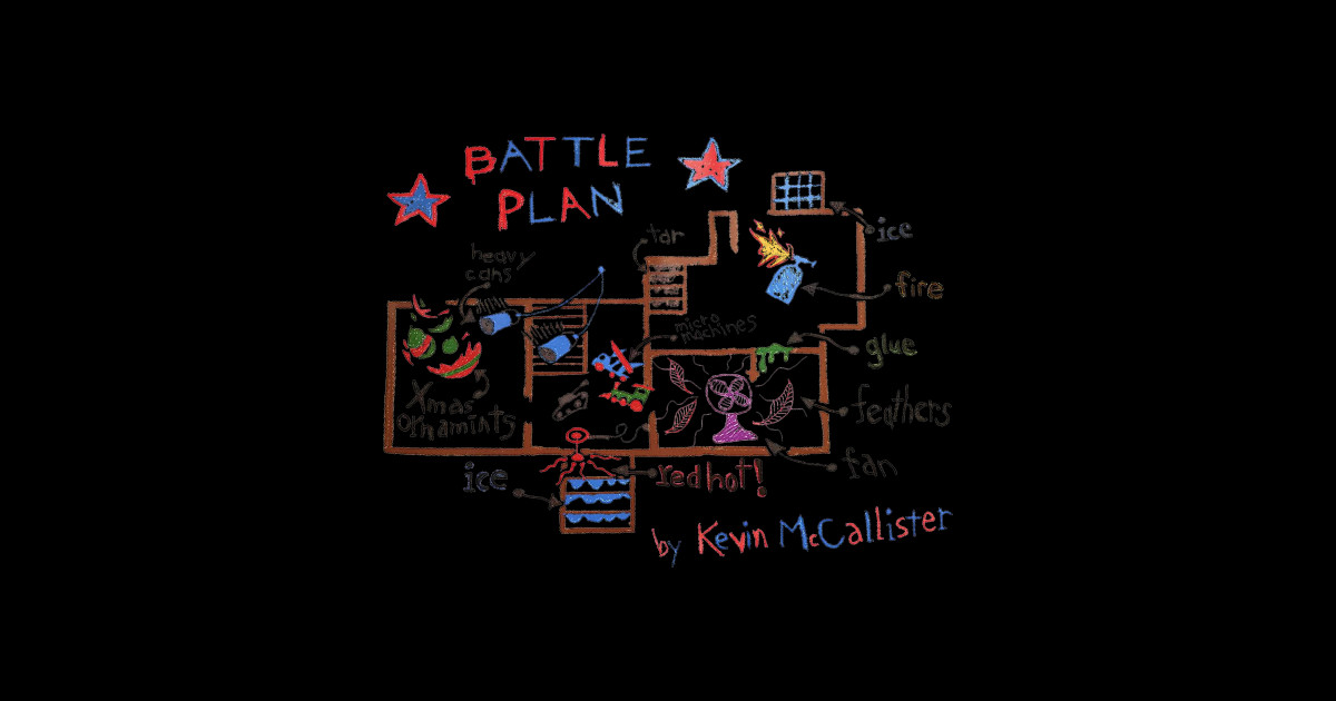 Home Alone Kevin's Battle Plan - Home Alone - T-Shirt | TeePublic