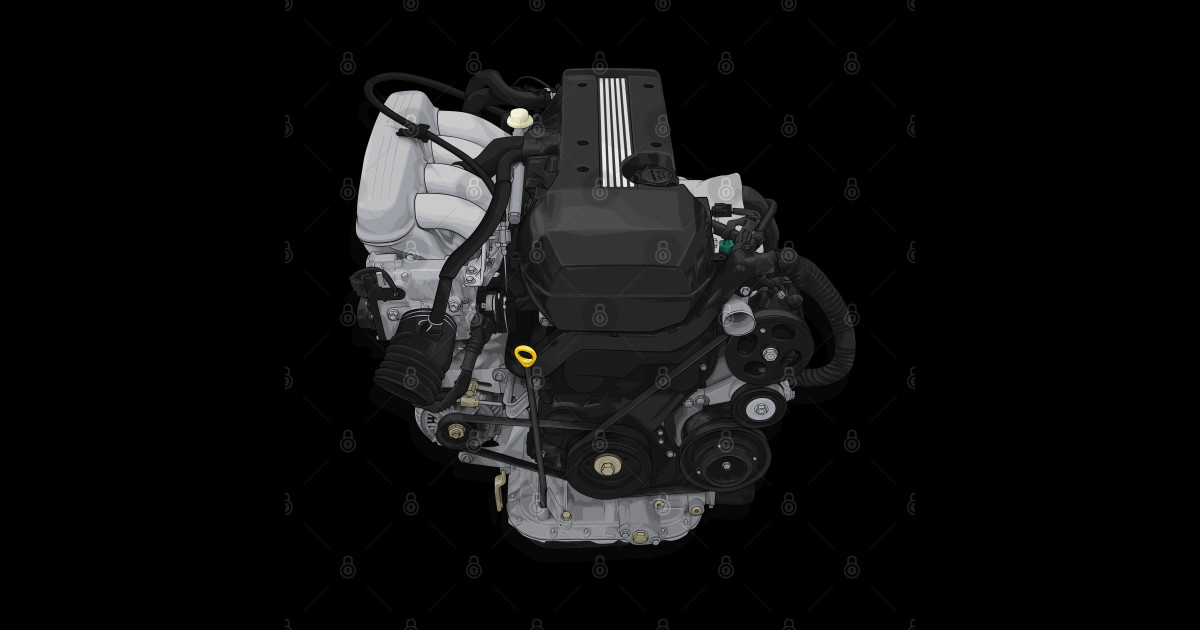 3SGE Beams engine illustration (altezza rs200) - Beams - Sticker ...