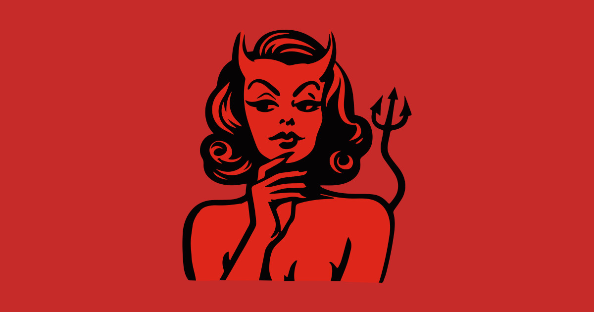 Retro Devil Girl - Devil Girl - T-Shirt | TeePublic