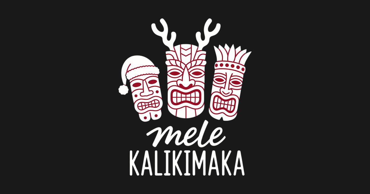 Mele Kalikimaka Christmas Hawaiian Santa Tiki Mask Tropical - Mele ...
