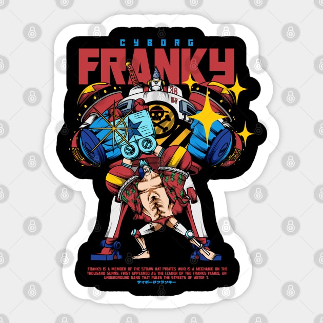 Cyborg Franky One Piece - One Piece - Sticker | TeePublic