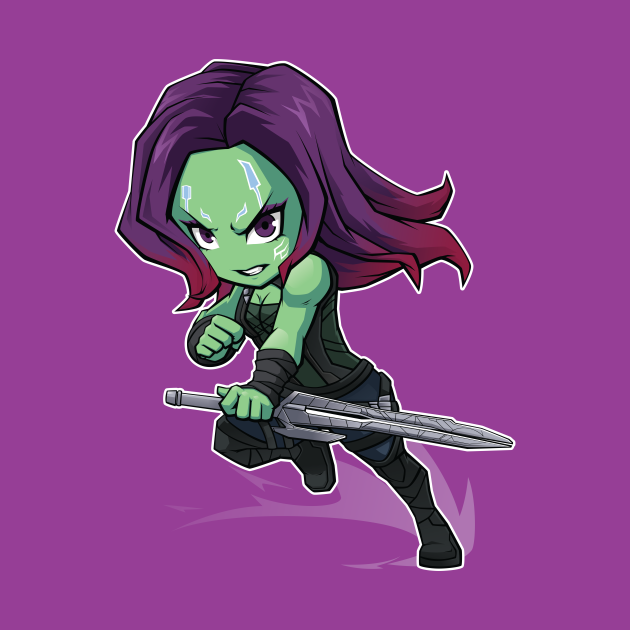 Gamora Chibi - Gamora - Pin | TeePublic