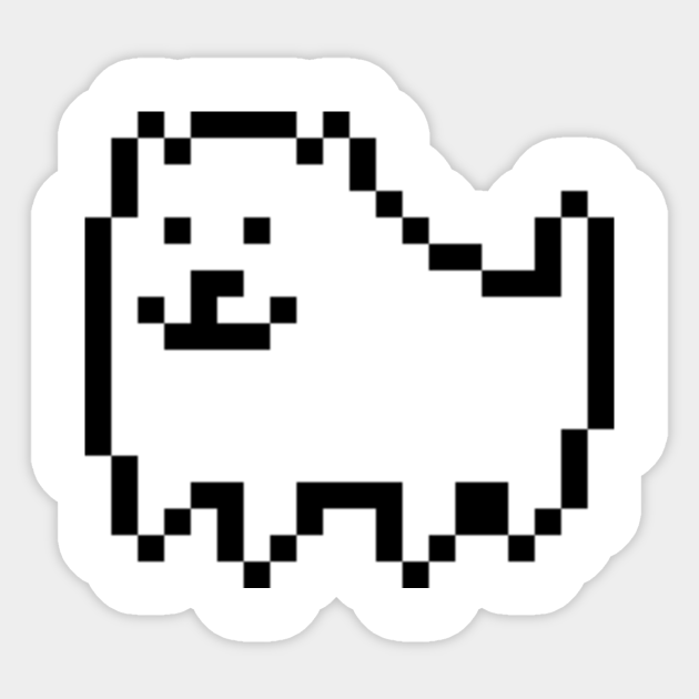 Undertale dog - Undertale - Sticker | TeePublic