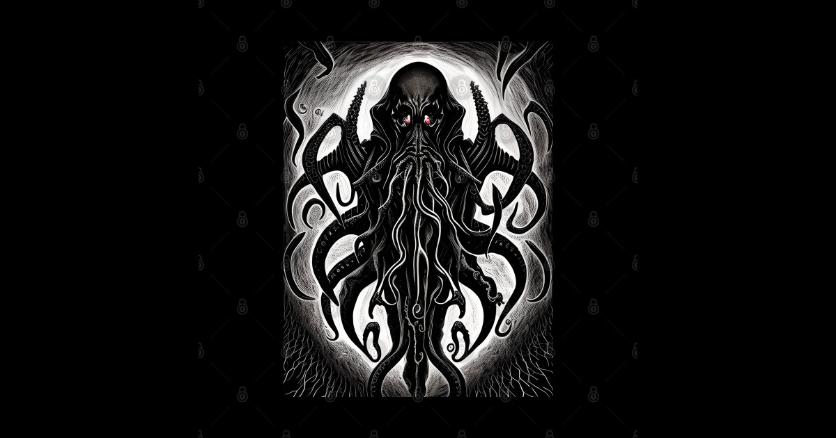 Octopus kraken occult demonic gothic horror - Octopus - Sticker | TeePublic