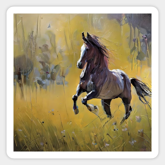 young and wild - Horse - Sticker | TeePublic