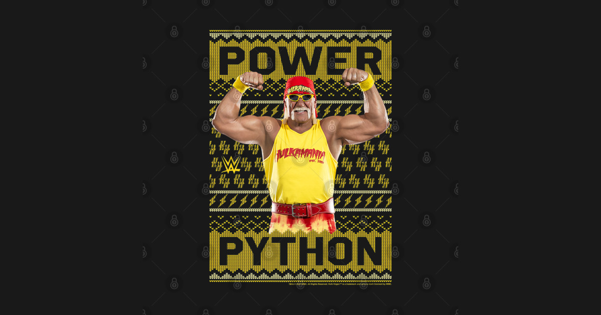 Hulk Hogan Python Christmas Power - Hulk Hogan - T-Shirt | TeePublic