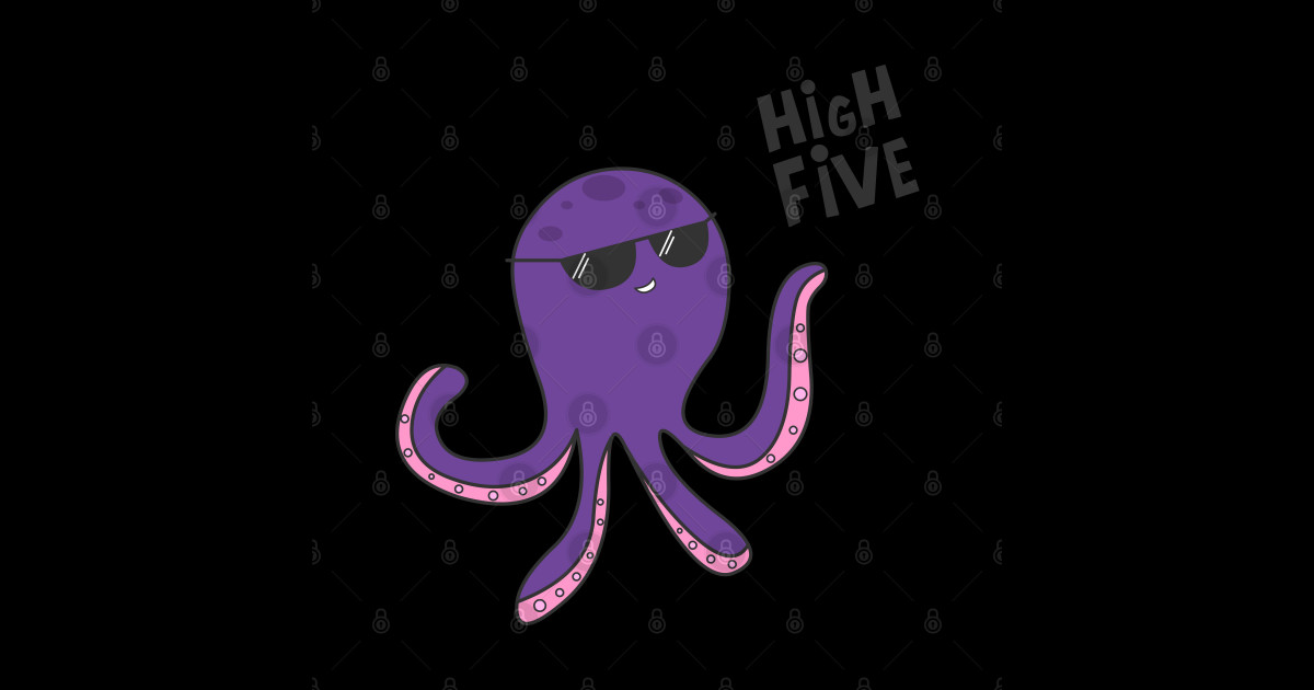 High Five Octopus! - Octopus - Sticker | TeePublic