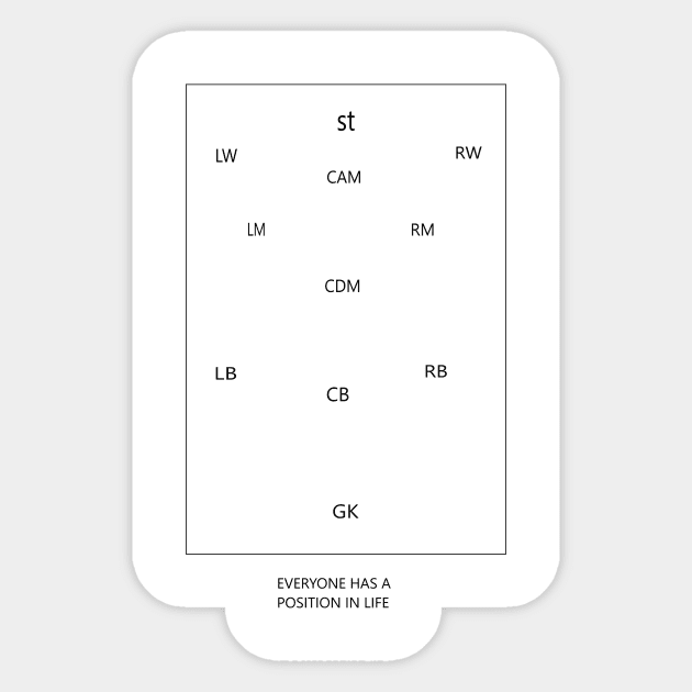 positions of life - Football - Sticker | TeePublic