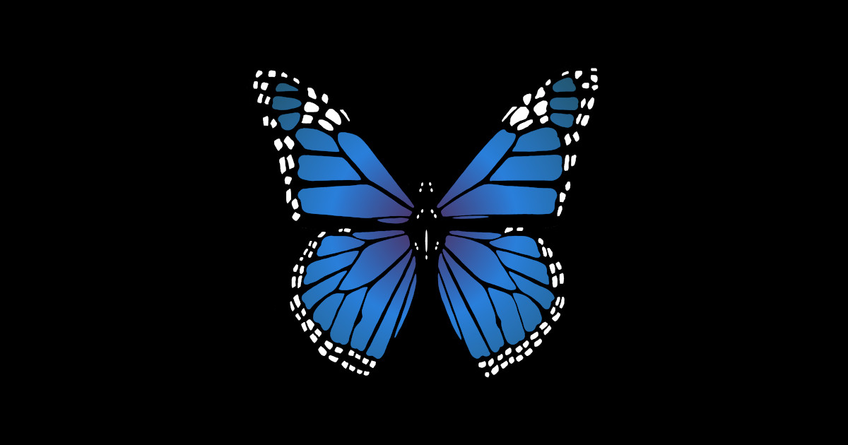 Blue Monarch Butterfly - Blue Monarch Butterfly - Sticker | TeePublic
