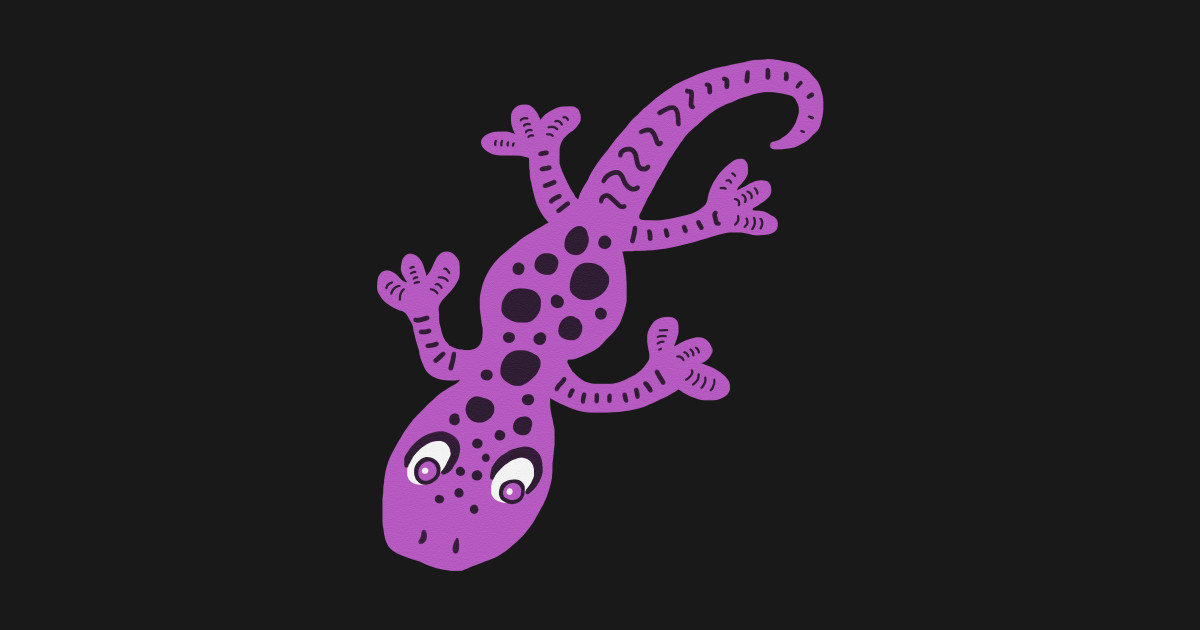 Cute Pink Gecko Lizard Drawing with Spots - Gecko - T-Shirt | TeePublic