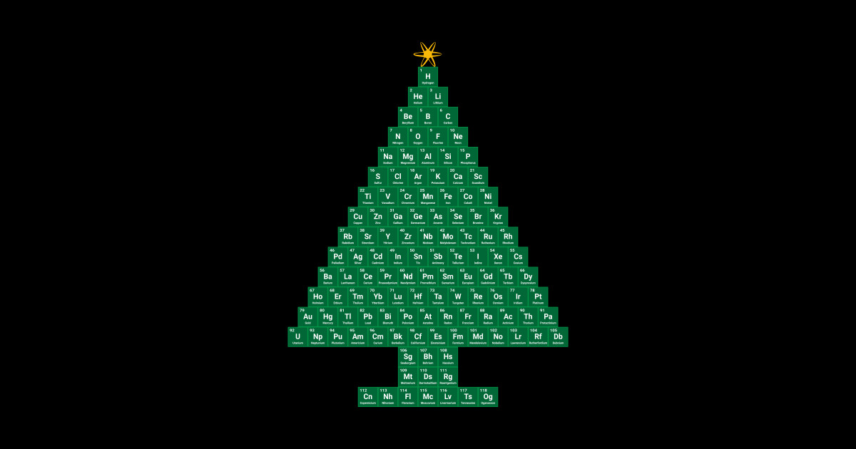 Oh Chemistree - Periodic Table Christmas Tree - Chemistree - Sticker ...