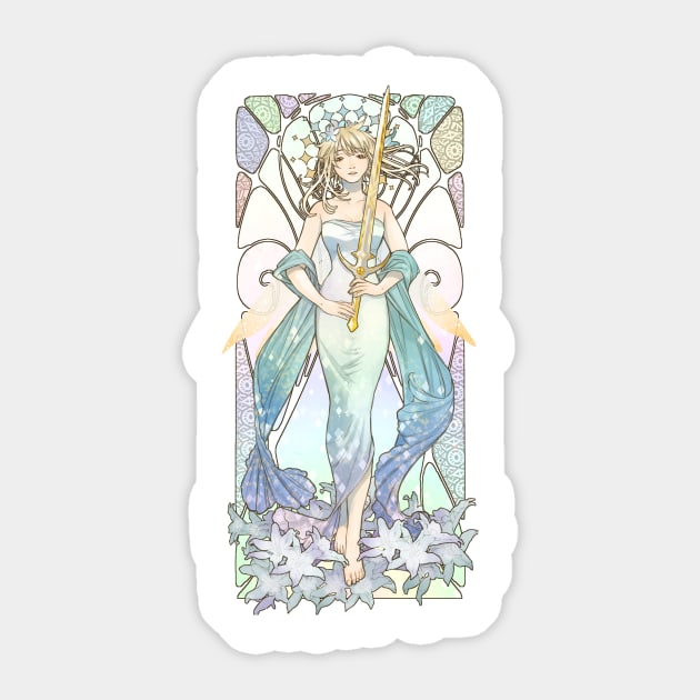 Genshin Impact Art Nouveau - Lumine - Genshin Impact - Sticker | TeePublic