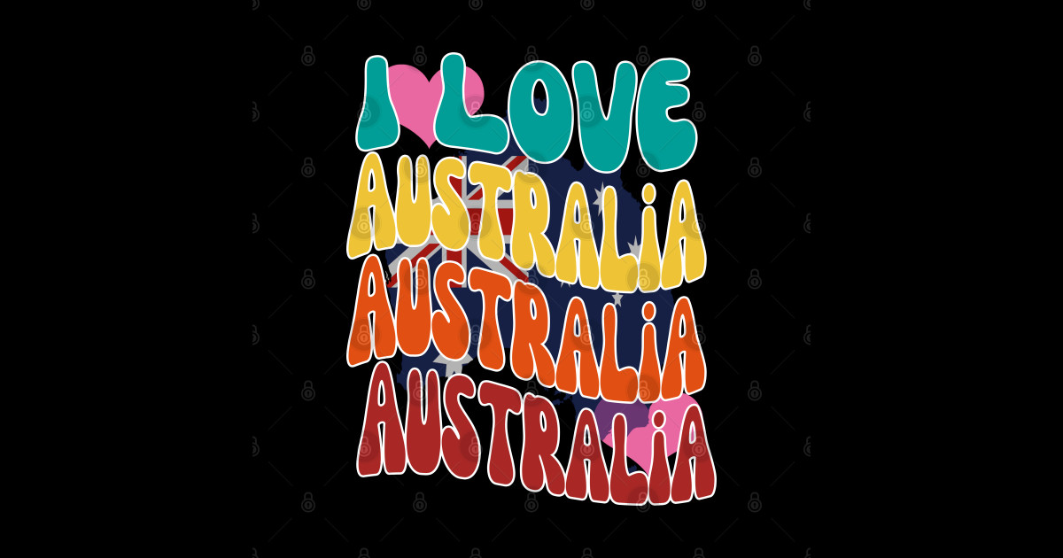 Australia Day - I Love Australia - Australia Day - Sticker | TeePublic