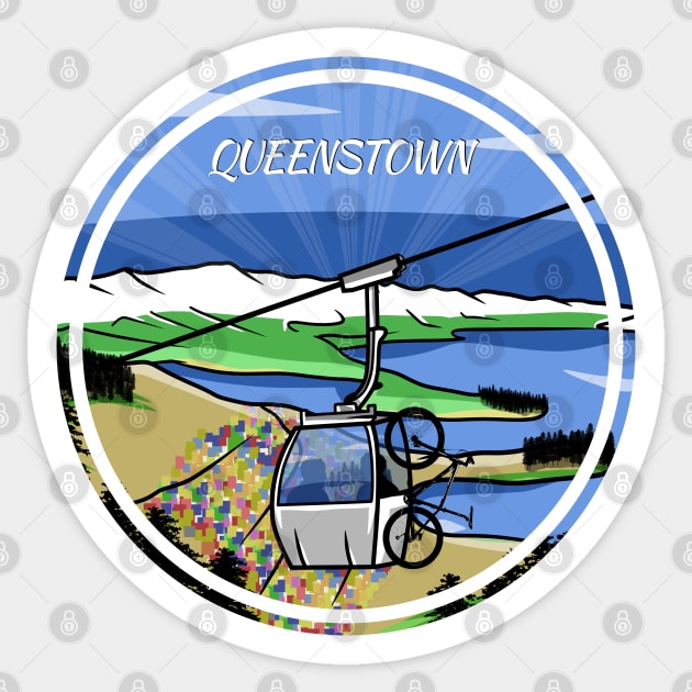 Queenstown New Zealand - Queenstown - Sticker | TeePublic