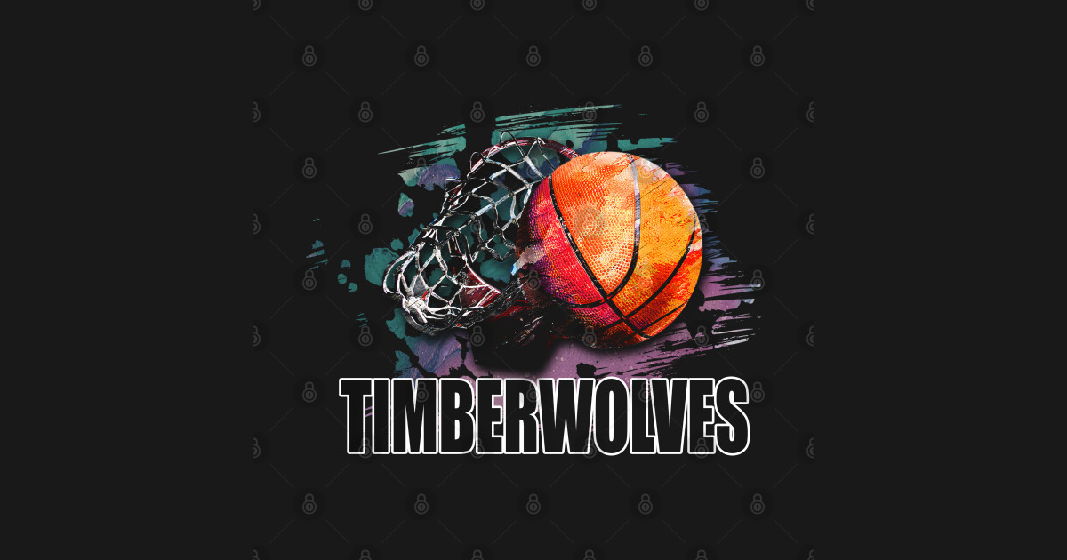 Retro Pattern Timberwolves Basketball Classic Style - Timberwolves - T ...