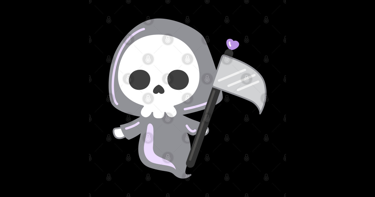 Pastel Goth Cute Loving Grim Reaper - Pastel Goth - Sticker | TeePublic