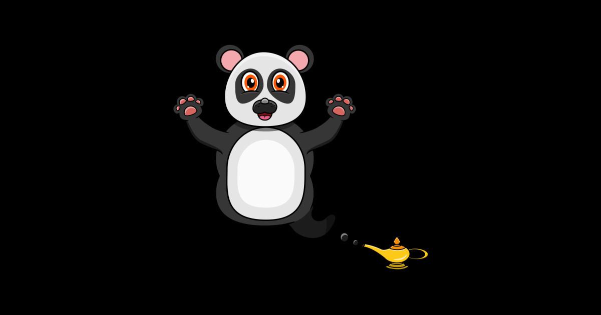 Cute Panda Ghost and Flying - Animal - Sticker | TeePublic