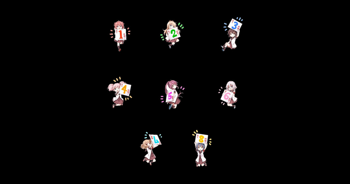 Yuru Yuri Numbers - Yuru Yuri - Sticker | TeePublic