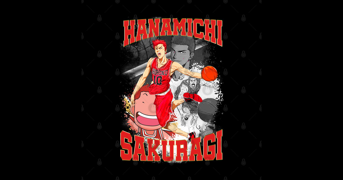 hanamichi anime basketball fanart - Hanamichi Sakuragi - Sticker ...