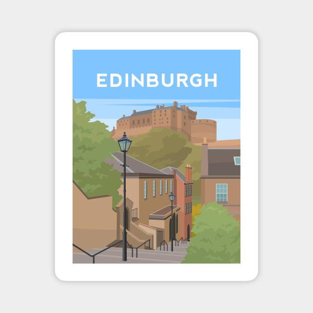Edinburgh Castle, Scotland - Edinburgh - Magnet | TeePublic