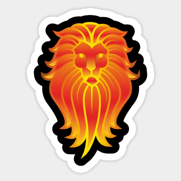 Lion head - Lion - Sticker | TeePublic