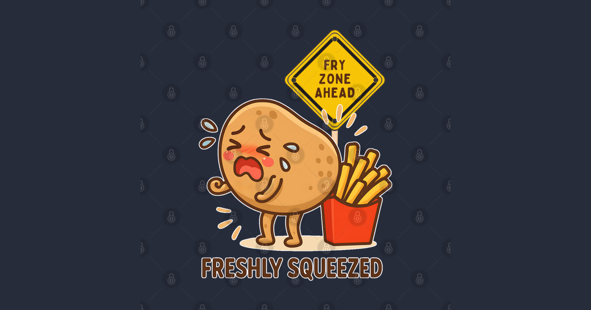 Freshly Squeezed – Fry Zone Ahead - French Fries - T-Shirt | TeePublic