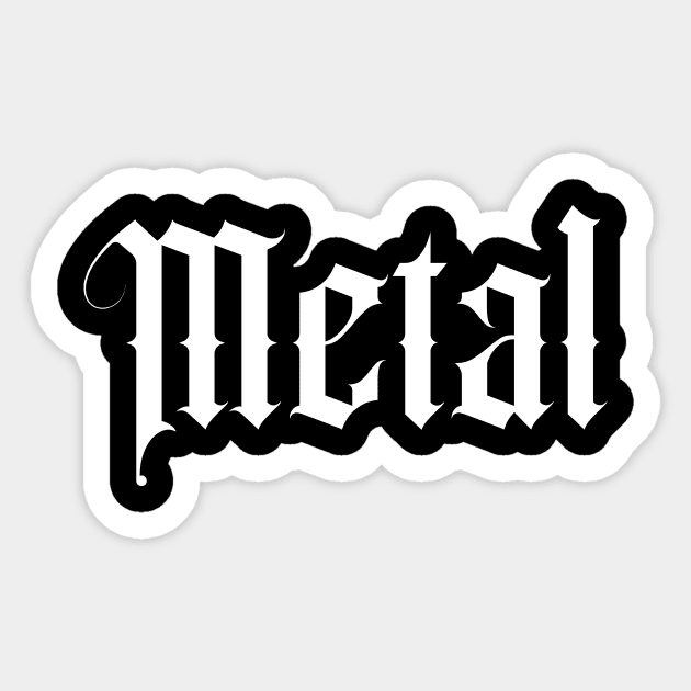 metal logo - Metal - Sticker | TeePublic
