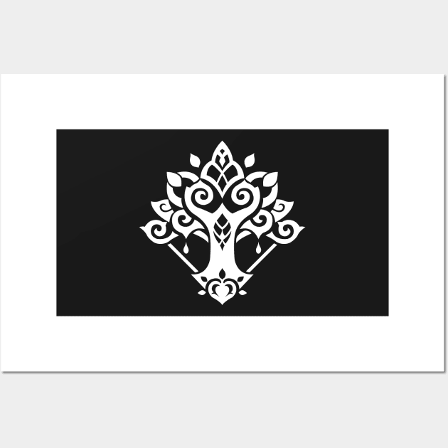 Genshin Impact Sumeru Emblem - White Version - Genshin Impact - Posters ...