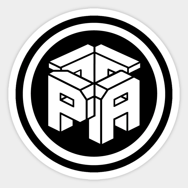 Classic Logo White - Synthwave - Sticker | TeePublic