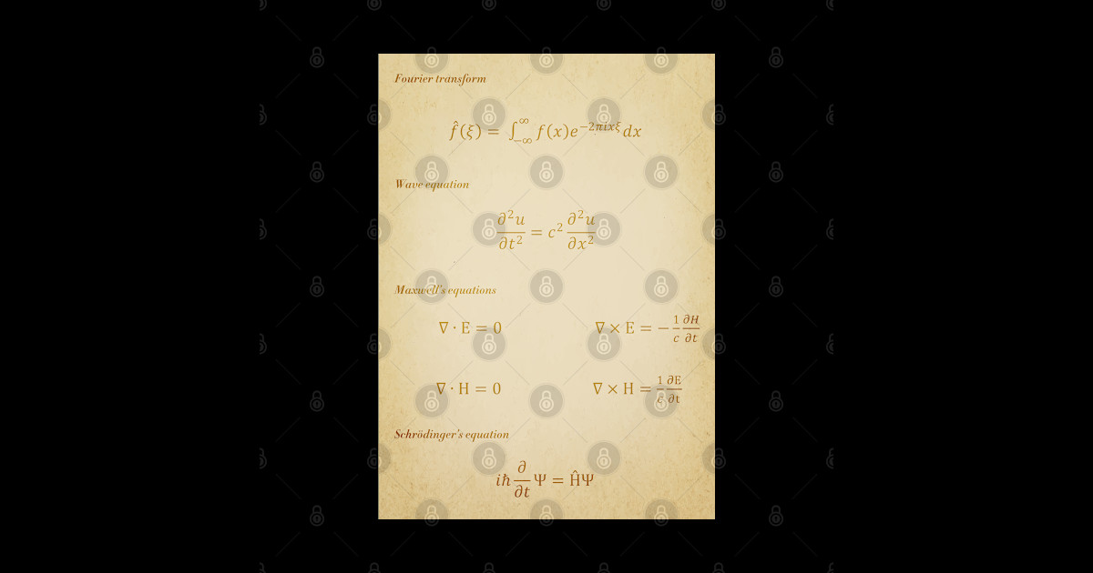Seven Equations That Rule Your World - Fourier Transform - Sticker ...