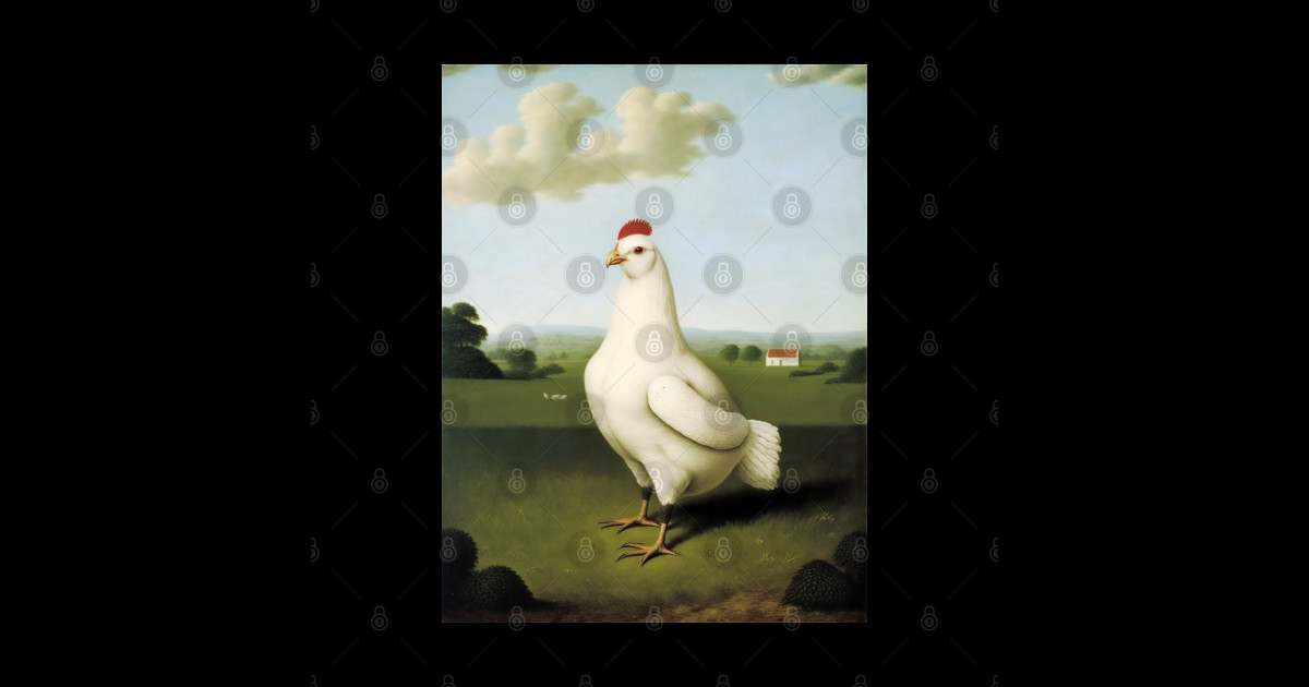 White Chicken - Chicken - Sticker | TeePublic