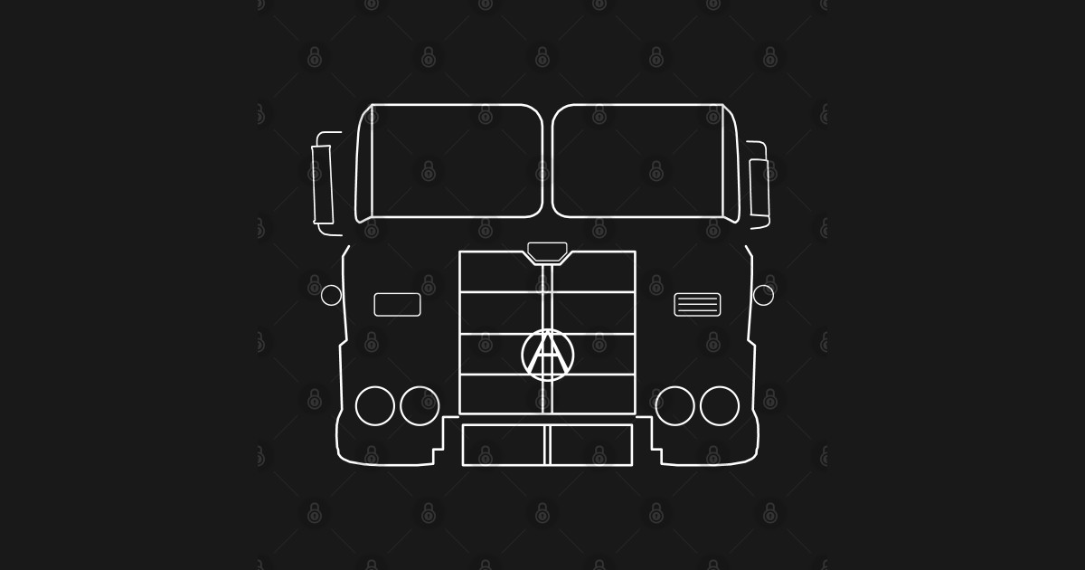 Vintage 1970s Aussie Atkinson prime mover (without bars) white outline ...