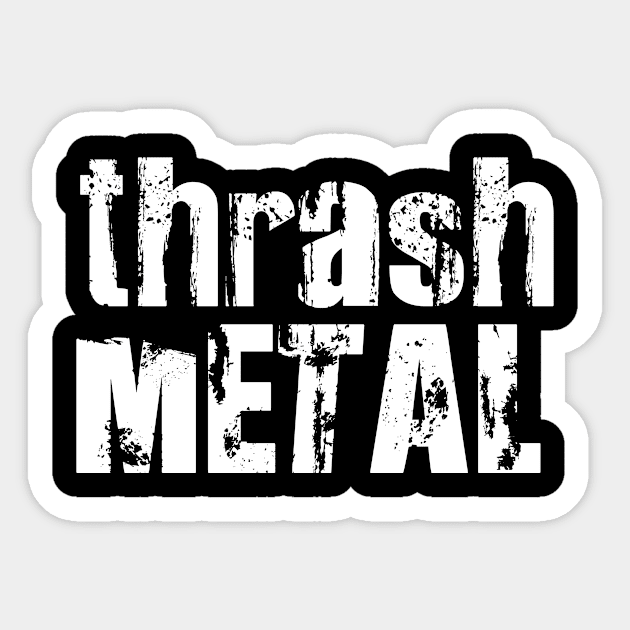 Thrash Metal logo design - Thrash Metal - Sticker | TeePublic