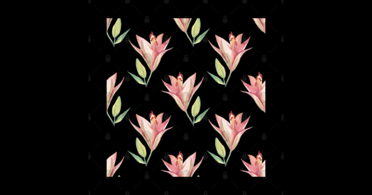 Watercolor Flower Repeated Pattern - Flowers - Sticker | TeePublic