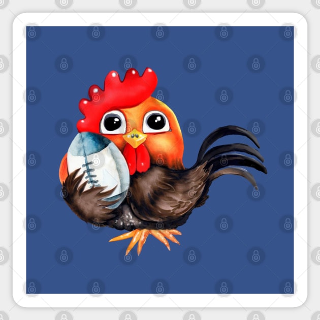 Lucky Rugby French Rooster - France Rugby - Sticker | TeePublic